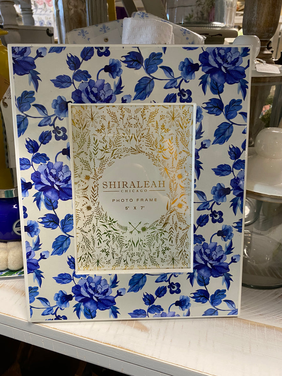 Blue floral Frame – Carver Drug Company and Gifts